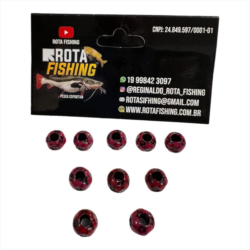 Miçanga Bolinha de Futebol 10 unidades | Rota Fishing
